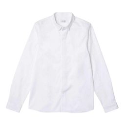 Lacoste - Hemd f&uuml;r Herren, Verdeckte Knopfleiste, Popelin, Schmal (Wei&szlig;)