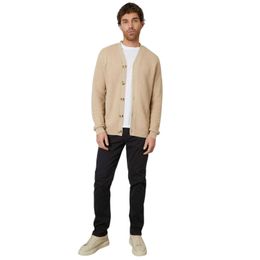 Threadbare. Threadbare - Strickjacke f&uuml;r Herren, Gekn&ouml;pft, Texturierter Strick (Senffarben)