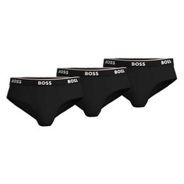 BOSS - Slips f&uuml;r Herren, Premium-Baumwolle (3er-Pack) (Schwarz)
