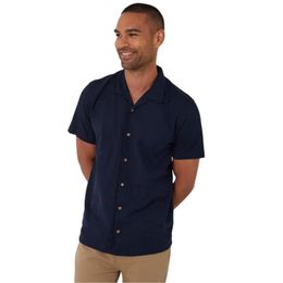 Threadbare. Threadbare - Hemd f&uuml;r Herren, kurz&auml;rmlig (Marine)