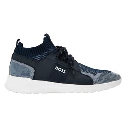 BOSS - "Extreme" Logo Sneaker f&uuml;r Herren, Jerseyware (Dunkelblau)