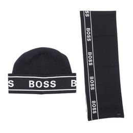 BOSS - M&uuml;tze und Schal Set f&uuml;r Herren (Schwarz)
