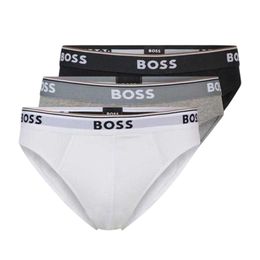BOSS - Slips f&uuml;r Herren, Premium-Baumwolle (3er-Pack) (Schwarz/Wei&szlig;/Grau)