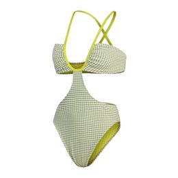 Speedo - Badeanzug f&uuml;r Damen, Ausschnitt (Gr&uuml;n)