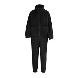 Miso - Loungewear Set f&uuml;r Damen, Langfaseriges Vlies (Schwarz)