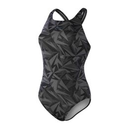 Speedo - "Hyper Boom Allover Medalist" Badeanzug f&uuml;r Damen (Schwarz/Grau)