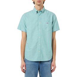 Gant - "Classic" Button-Down-Hemd f&uuml;r Herren, Oxford-Stil, kurz&auml;rmlig (Gr&uuml;n)