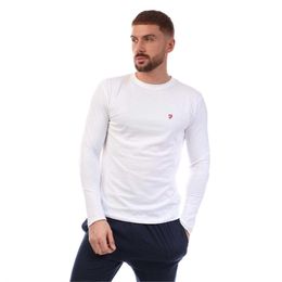 Farah - Loungewear Set f&uuml;r Herren, Baumwolle, Lang&auml;rmlig (Wei&szlig;/Marine)