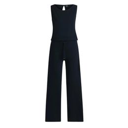 BOSS - Jumpsuit f&uuml;r Damen, Schmuckkragen, &Auml;rmellos (Dunkelblau)