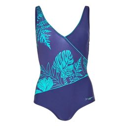 ZOGGS - Badeanzug f&uuml;r Damen, Wickelfront (Blau)
