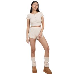 Brave Soul - Loungewear Set f&uuml;r Damen, Rippenstrick (Haferflocken)