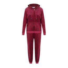 Miso - Trainingsanzug-Set f&uuml;r Damen, Velours (Fuchsie)