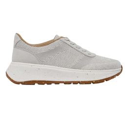 fitflop Fit Flop - Sneaker f&uuml;r Damen, Wildleder-Panel, flach geformter Absatz (Grau)