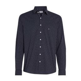 Calvin Klein - Hemd f&uuml;r Herren, Popelin, Schmal, Lang&auml;rmlig (Blau)