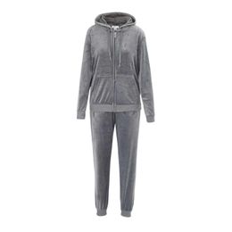 Miso - Trainingsanzug-Set f&uuml;r Damen, Velours (Grau)