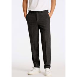 LINDBERGH Herren Stoffhose "Stoffhose Relaxed Fit", grau, Gr. S, meliert, Obermaterial: 56% Polyester, 40% Wolle, 4% Elasthan. Futter: 55% Polyester,