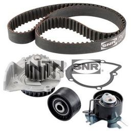 SNR Wasserpumpe + Zahnriemensatz kdp459570 f&uuml;r Ford Opel Vaughall Volvo Peugeot DS Citro&euml;n Citro&euml;n/Peugeot Fiat LANCIA JAGUAR MITSUBISHI TOYOTA LAND