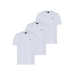 BOSS Green Herren T-Shirt "Tee 3Pack Regular Fit"wei&szlig;100, Gr. XL, unifarben, Single Jersey, Obermaterial: 96% Baumwolle, 4% Elasthan, Shirts, Stretch