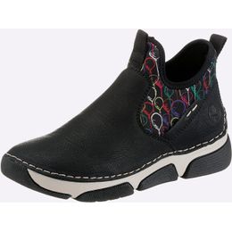 Rieker Damen Slipper, Gr. 39, schwarz, Lederimitat, Schuhe