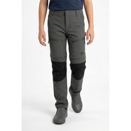 Trollkids Jungen Zip-off-Hose "Kids Nordfjord Zip-off Pants Slim Fit"anthrazit, Gr. 110, Web, Obermaterial: 100% Polyamid, Hosen, abzippbare