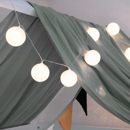 Home Deluxe Led-Lichterkette, Wei&szlig;, Textil, Holz, 6x6x320 cm, Kinder- & Jugendzimmer, Kinderm&ouml;bel, Kinderbetten, Kinderbettzubeh&ouml;r