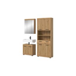 H&ouml;ffner Badkombination &brvbar; holzfarben &brvbar; Ma&szlig;e (cm): B: 149 H: 191 &raquo; H&ouml;ffner