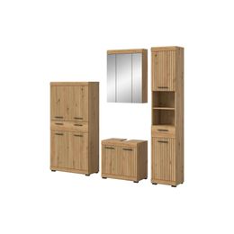 H&ouml;ffner Badkombination holzfarben Ma&szlig;e (cm): B: 201 H: 191 &raquo; H&ouml;ffner