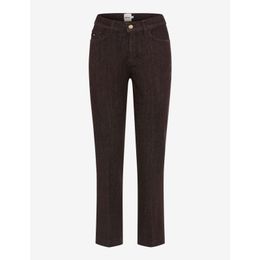 Brax Damen Five-Pocket-Hose Style MAY S DARK EBONY, denim dunkelbraun, Gr. 38