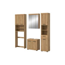 H&ouml;ffner Badkombination holzfarben Ma&szlig;e (cm): B: 190 H: 191 &raquo; H&ouml;ffner