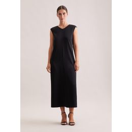 Seidensticker Damen Sommerkleidschwarz, Gr. 38, unifarben, 100% Polyester, Kleider, Ohne Arm V-Neck Uni