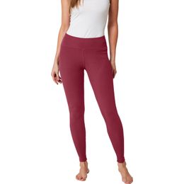 w&auml;schepur Damen Leggings hinten h&ouml;her geschnitten bordeaux Gr&ouml;&szlig;e 36/38