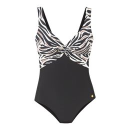 Lascana Damen Badeanzug, creme-schwarz, Gr&ouml;&szlig;e 38B