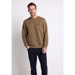 Street One MEN Herren Sweatshirtbarista braun, Gr. L, unifarben, Sweatware, 65% Polyester, 35% Baumwolle, Sweatshirts, Rundhalsausschnitt
