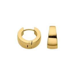 Firetti Damen Paar Creolen "Schmuck Geschenk Titan Ohrschmuck Ohrringe", 15,5, Titangelbgoldfarben, Titan, Ohrringe