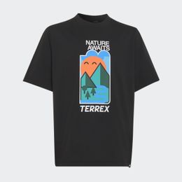 adidas terrex M&auml;dchen Funktionsshirt "K XPL GFX TEE"schwarz, Gr. 170, Obermaterial: 100% Polyester, Shirts