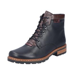 Rieker Damen Schn&uuml;rstiefelette, Gr. 36schwarz, Lederimitat, Schuhe, Schn&uuml;rboots, Herbst-Stiefelette in mehrfarbiger Optik