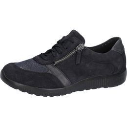 Waldl&auml;ufer WALDL&Auml;UFER Damen Schn&uuml;rschuh "M-Ira-Soft", Gr. 5,5, schwarz, Nappaleder, Textil, Veloursleder, Schuhe, Sneaker, Bequemschuh, Halbschuh in