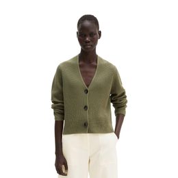 Marc O'Polo MARC O'POLO Damen Cardigan "aus Heavy-Weight-Organic-Cotton", gr&uuml;n, Gr. M, unifarben, Obermaterial: 100% Baumwolle, Strickjacken