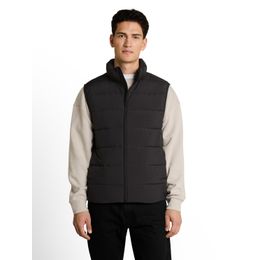 Herren Steppwestecoal mine grau, Gr. M, Tom Tailor Denim, unifarben, Web, Obermaterial: 100% Polyester. Futter: 100% Polyester, Westen, mit
