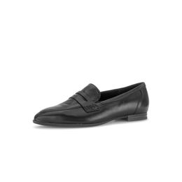 Gabor Damen Slipper, Gr. 40,5schwarz, Nappaleder, gl&auml;nzend, unifarben, Schuhe, Blockabsatz, Schl&uuml;pfschuh mit modischem Zierriegel, Weite G (=weit)