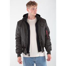 Herren Bomberjacke "MA-1 D-TEC"schwarz olive, Gr. S, Alpha Industries, unifarben, Web, Obermaterial: 100% Nylon, Jacken