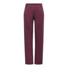 Only Damen Anzughose "ONLPOPTRASH LIFE MW STRAIGHT PANT PNT"port royale, Gr. XL, unifarben, Milano Rib, Obermaterial: 63% Viskose, 32% Nylon, 5%