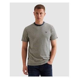 PME-Legend PME LEGEND Herren T-Shirt "T-shirt RH yd stripe jersey", beige, Gr. M, gestreift, Jersey, Obermaterial: 100% Baumwolle, Shirts, PME-Logo-Stickerei im