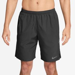 Nike Herren Laufshorts "Nike Miler Men's Dri-FIT 9" Unlined Running Shorts"schwarz, schwarz, reflective silv, Gr. M, unifarben, Web, Obermaterial: