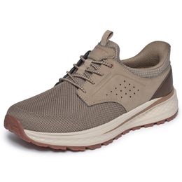 Skechers Herren Slip-On Sneaker "SLADE ULTRA-COLORADO", Gr. 47,5taupe, Lederimitat, Textil, Schuhe, Schlupfschuh, Freizeitsneaker mit Gummizug und