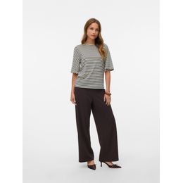 V&eacute;ro Moda VERO MODA Damen Schlupfhose "VMBERLIN ZAMIRA MW WIDE PANT NOOS"chocolate torte, Gr. XL, unifarben, Milano Rib, Obermaterial: 95% Polyester, 5%