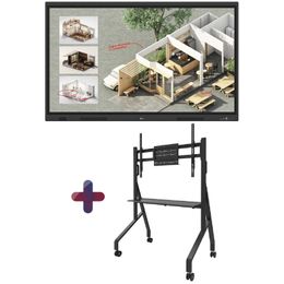 LG CreateBoard 55TR3DQ-B Signage Touch Display 139,7 cm 55 Zoll inkl. Neomounts FL50-525BL1 MOVE Go Rollwagen