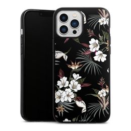 DeinDesign iPhone 13 Pro Max Handy Silikon H&uuml;lle Case schwarz Handyh&uuml;lle Flowers Muster Autumn