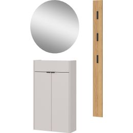 Garderoben-Set Germania, B:90cm H:200cm T:22cmkaschmir, navarra, eiche, nachbildung, Spanplatte, Flur, Kastenm&ouml;bel-Sets, "GW-Ameca", Garderoben-Set