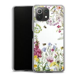DeinDesign Xiaomi Mi 11 Lite 5G NE Handy Silikon H&uuml;lle Case transparent Handyh&uuml;lle Nature Flowers Meadow Silikon Case